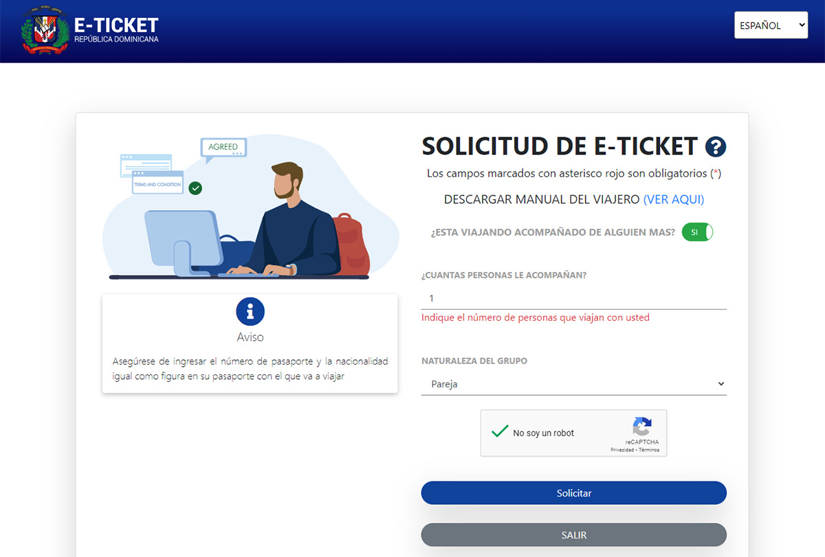 ¿Como completar el formulario de migración “E-ticket electrónico” para ...